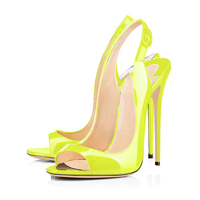 Glamazon - Drag Queen Peep Toe Stiletto Sandals- Plus size