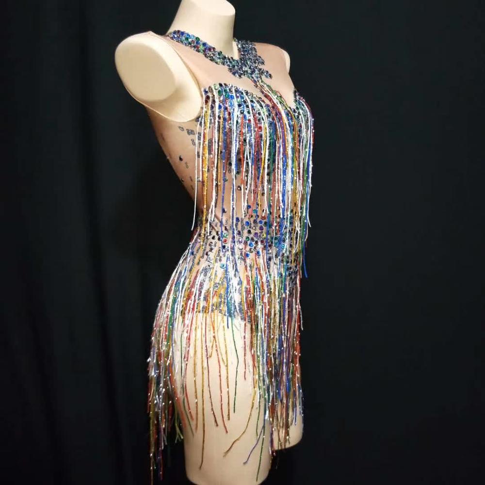 Mina - Drag Queen Rhinestone Leotard M / MULTI | Queenofdrag.com