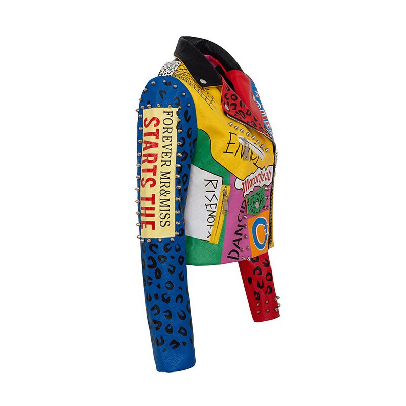 Graffiti - Faux Leather Drag Queen Jacket | Queenofdrag.com