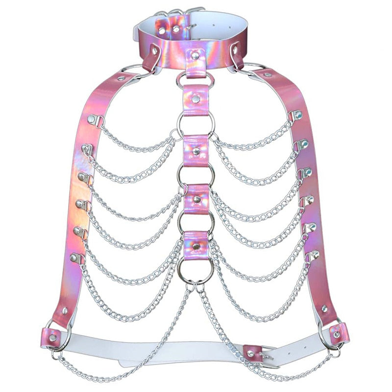 Pink Shiny Holographic 2 Pieces Drag Queen Outfit | Queenofdrag.com